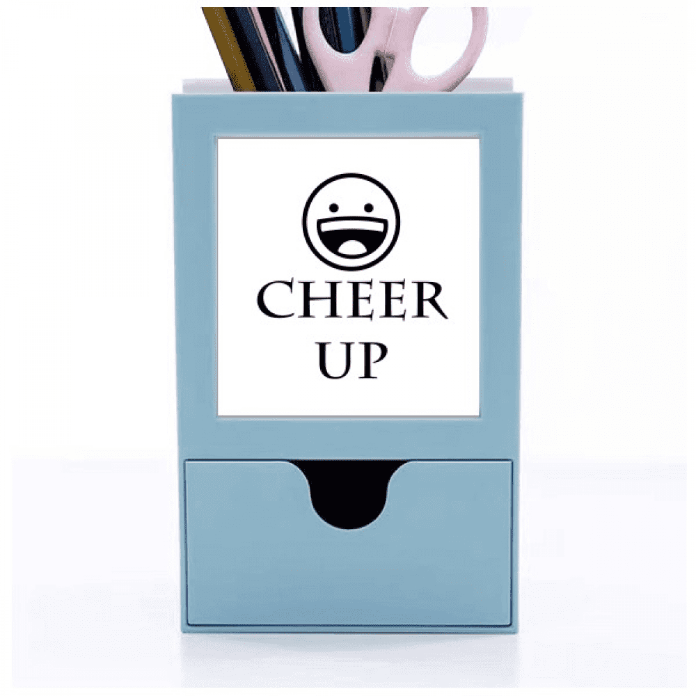 Happy Expressive Happy Positive Desk Supplies Organizer Pen Holder Card ...