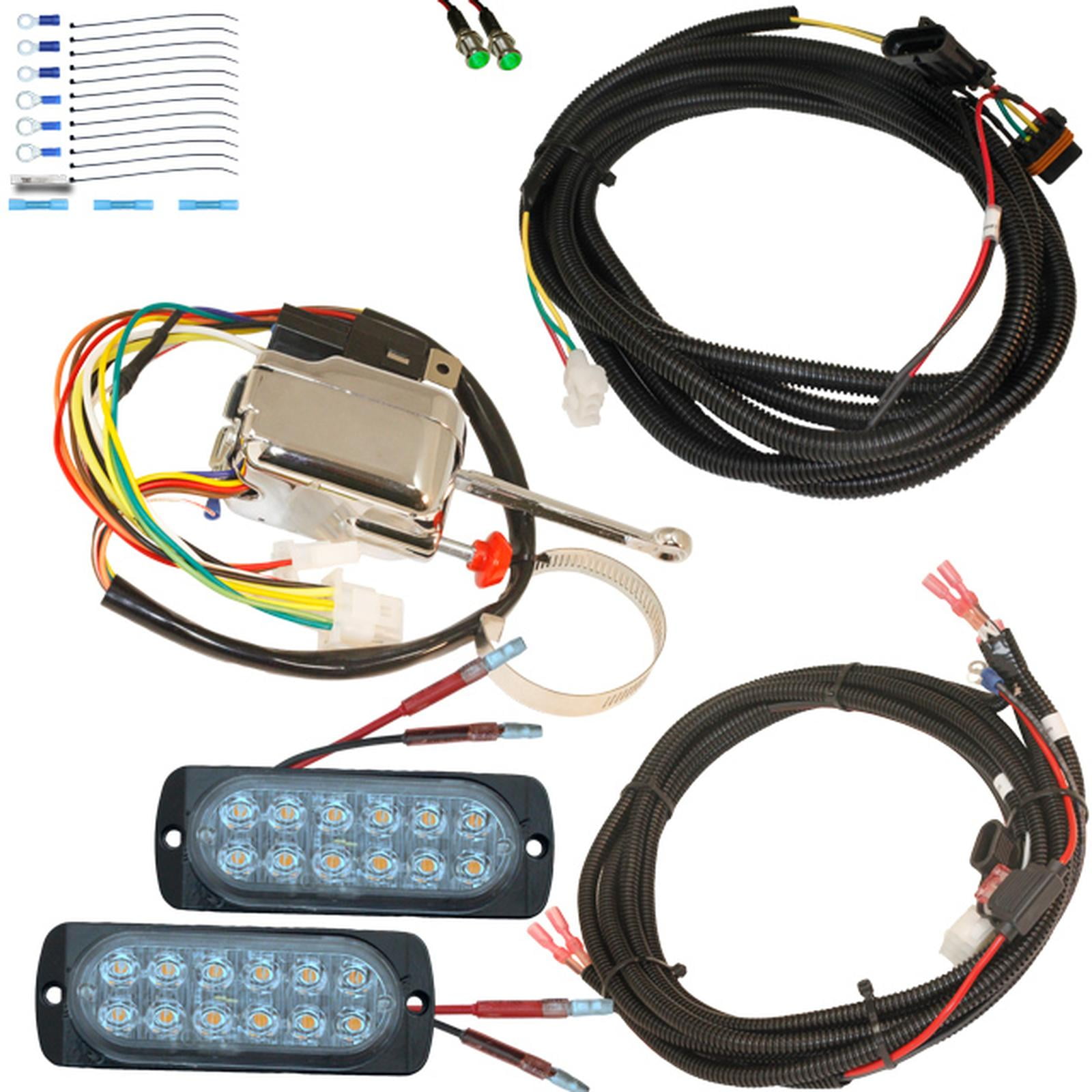 MCSADVENTURES Plug and Play turn kit with hazard (15-18 RZR) Silver ...