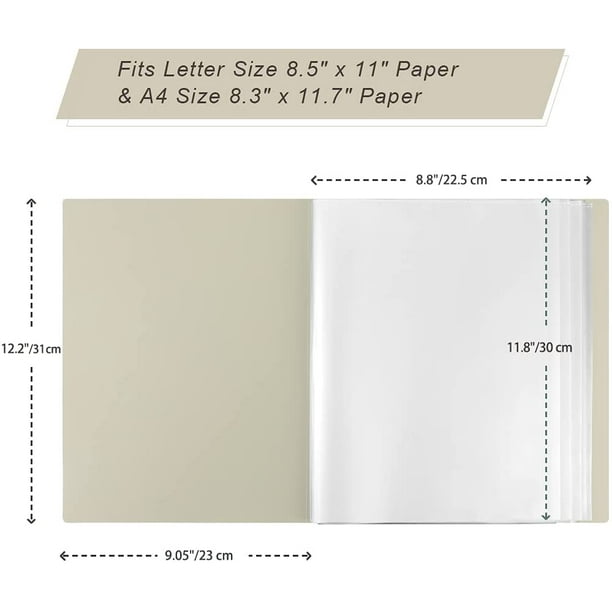 VANANSA 60-Pocket Presentation Portfolio with Clear Sleeves for 8.5 x ...