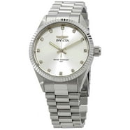 Invicta Men's 6749 Vintage Silver Dial Black Leather Watch - Walmart.com