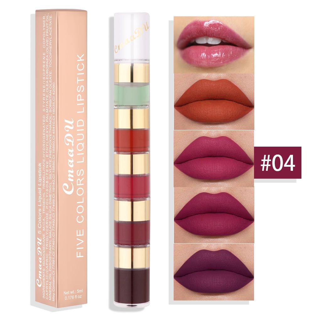 Click here for Jiuou 5-In-1 Lip Gloss Set Velvet Matte Lipstick W... prices