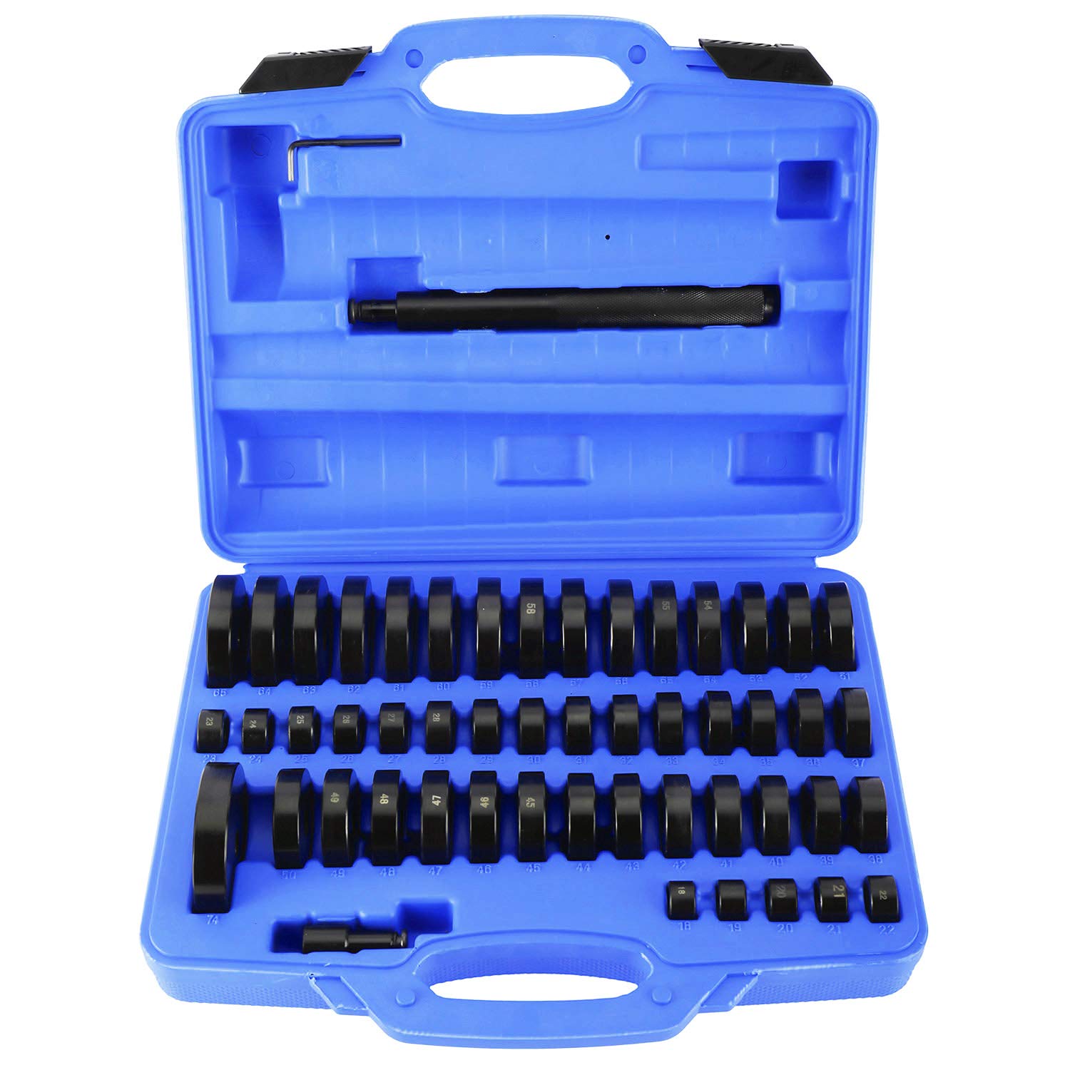 KUNTEC 52 Piece Custom Bushing Driver Tool Set Transmission Wheel Axle ...