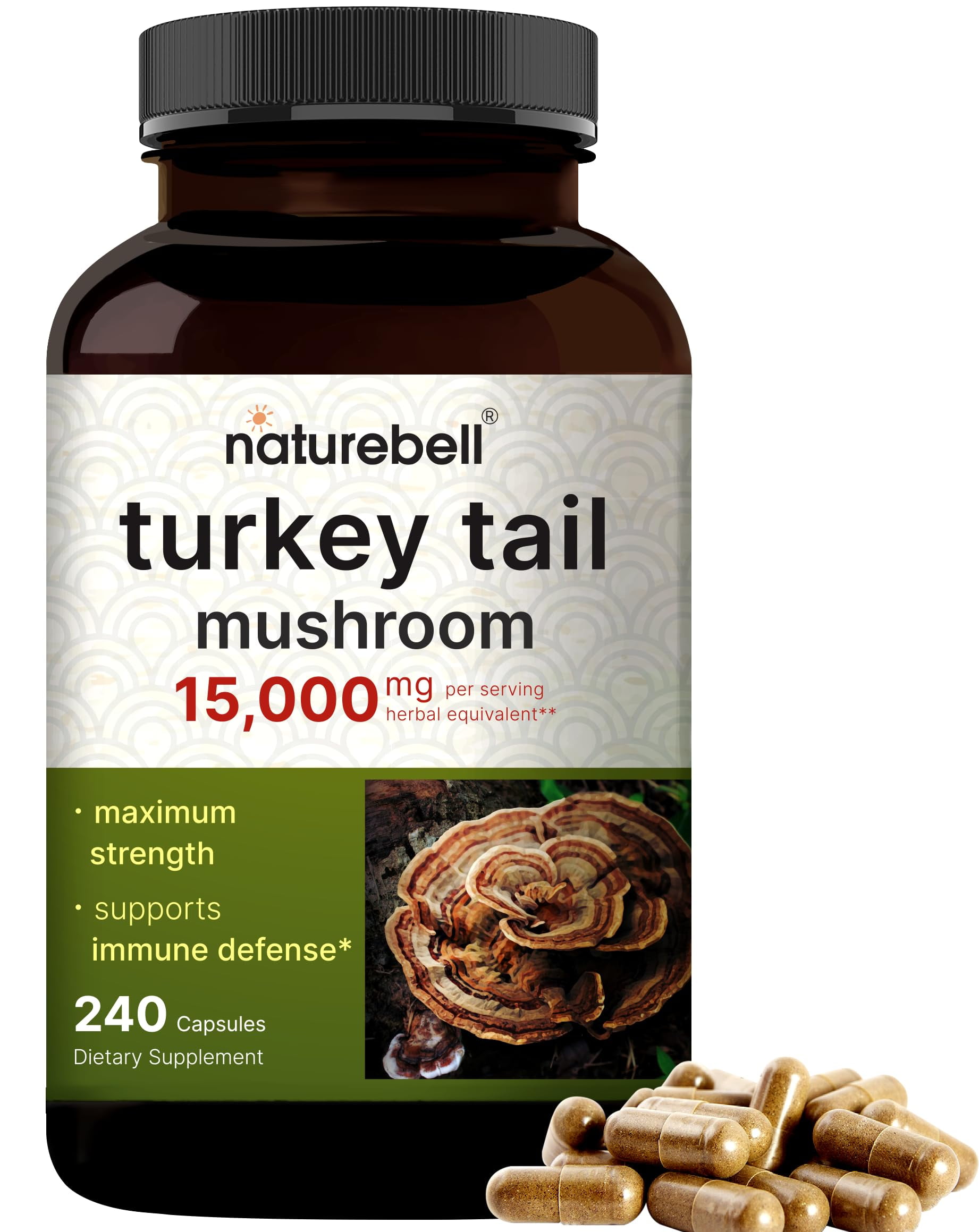 Suplemento NatureBell con forma de cola de pavo, 240 cápsulas | Bodega ...