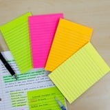 BAZIC Sticky Notes 4x6 Lined Ruled Neon Color, (50 Sheets/Pack), 24 ...