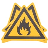 Raindrops 3pcs Caution Flammable Hazard Sticker Flammable Warning ...