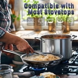 Cooks Standard Stainless Steel Cookware Set, 10-Piece, Full Clad ...