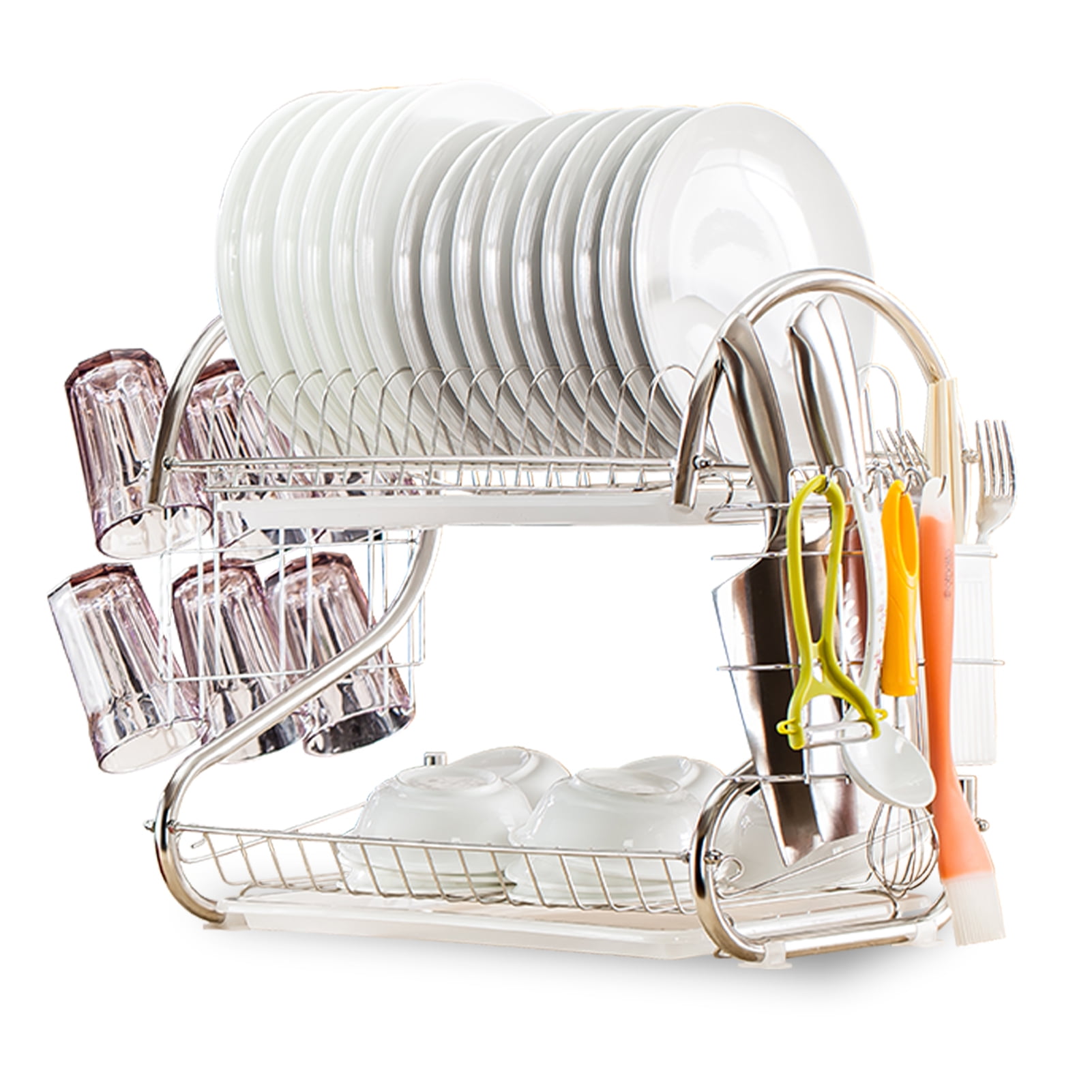 Click here for Zootealy Dish Drying Rack 2 Tier Dish Rack Steel W... prices