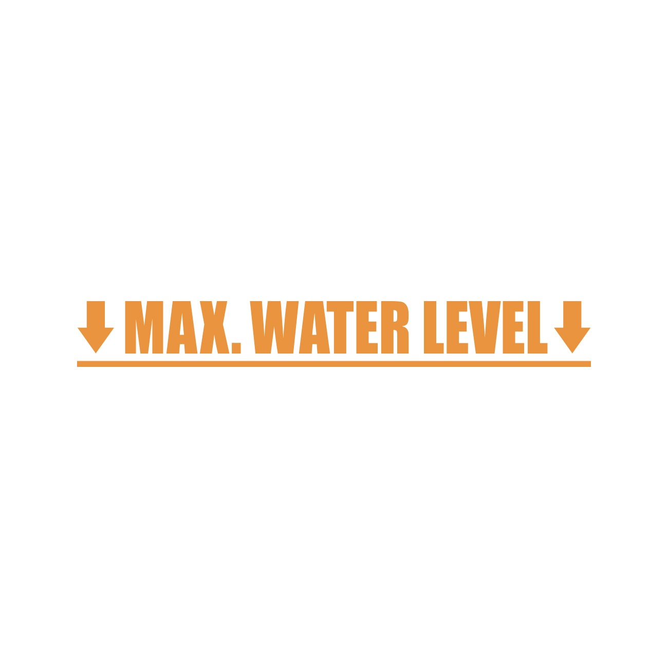 Max Water Level Sticker Decal Die Cut - Self Adhesive Vinyl ...