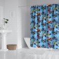 Blue Crunch Smash Monster Cartoon Trucks Pattern Shower Curtain 72"x84 ...
