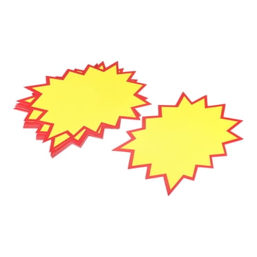 Blank Star Burst Sale Signs Price Tags Paper Pricing Labels 180x140mm ...