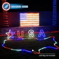 Russell Decor Patriotic USA Letter and Star Yard Sign Lights ...