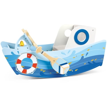 Hape High Seas Wooden Toddler Rocking Ride-on Toy, Infant Baby Sit ...