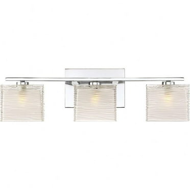 3 Light Transitional Bathroom Light Fixture-Brushed Nickel Finish ...