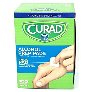 Curad Alcohol Prep Pads, 100 ct. - Walmart.com