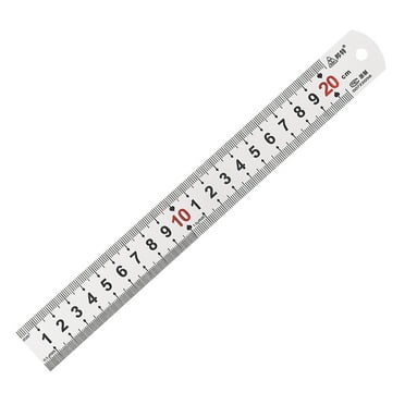 Pacific Arc Stainless Steel Ruler with Inch and Metric(mm), Non Skid ...