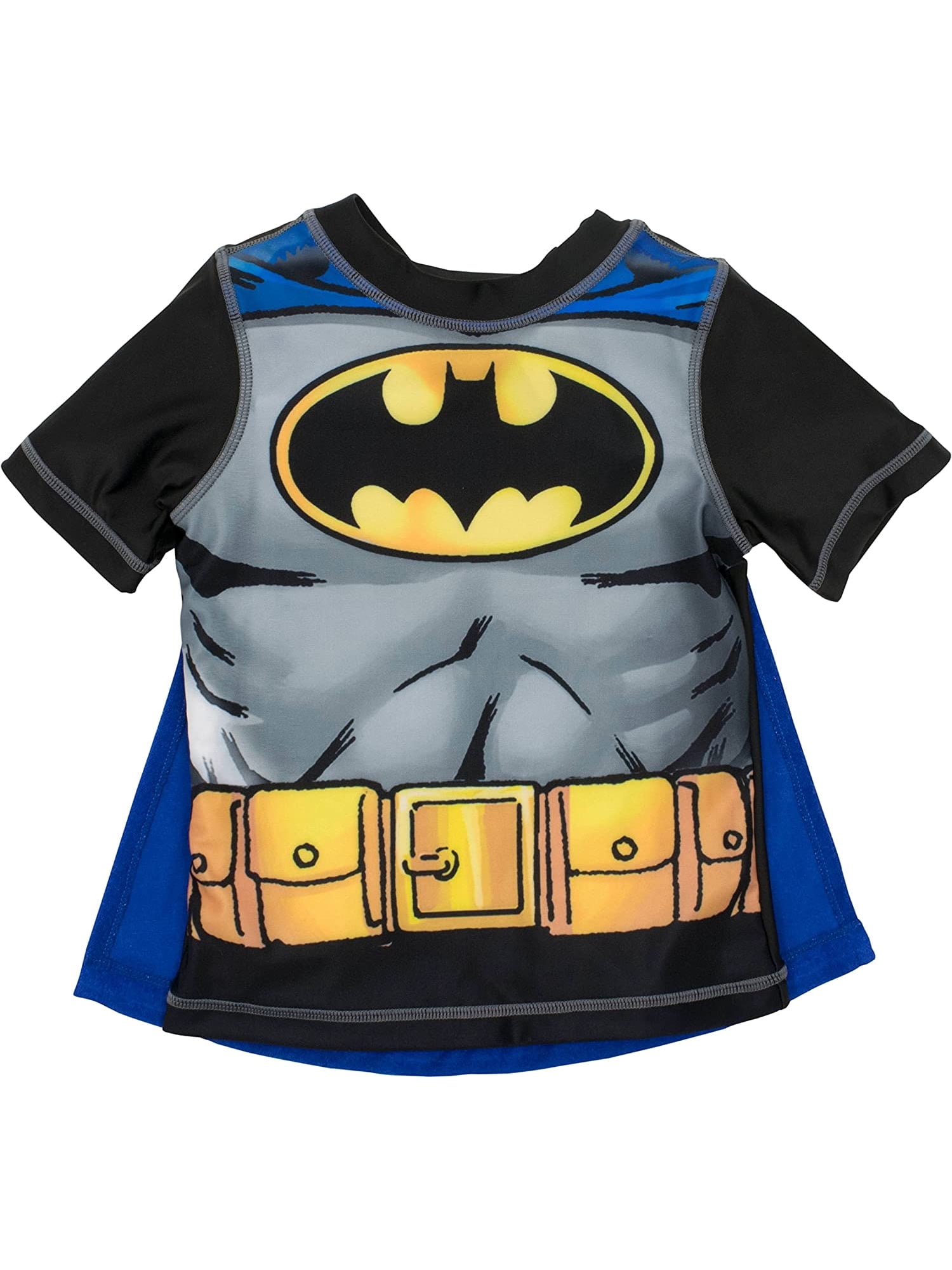 DC Comics Boys' Batman or Superman Rash Guard with Towel Cape (4 ...