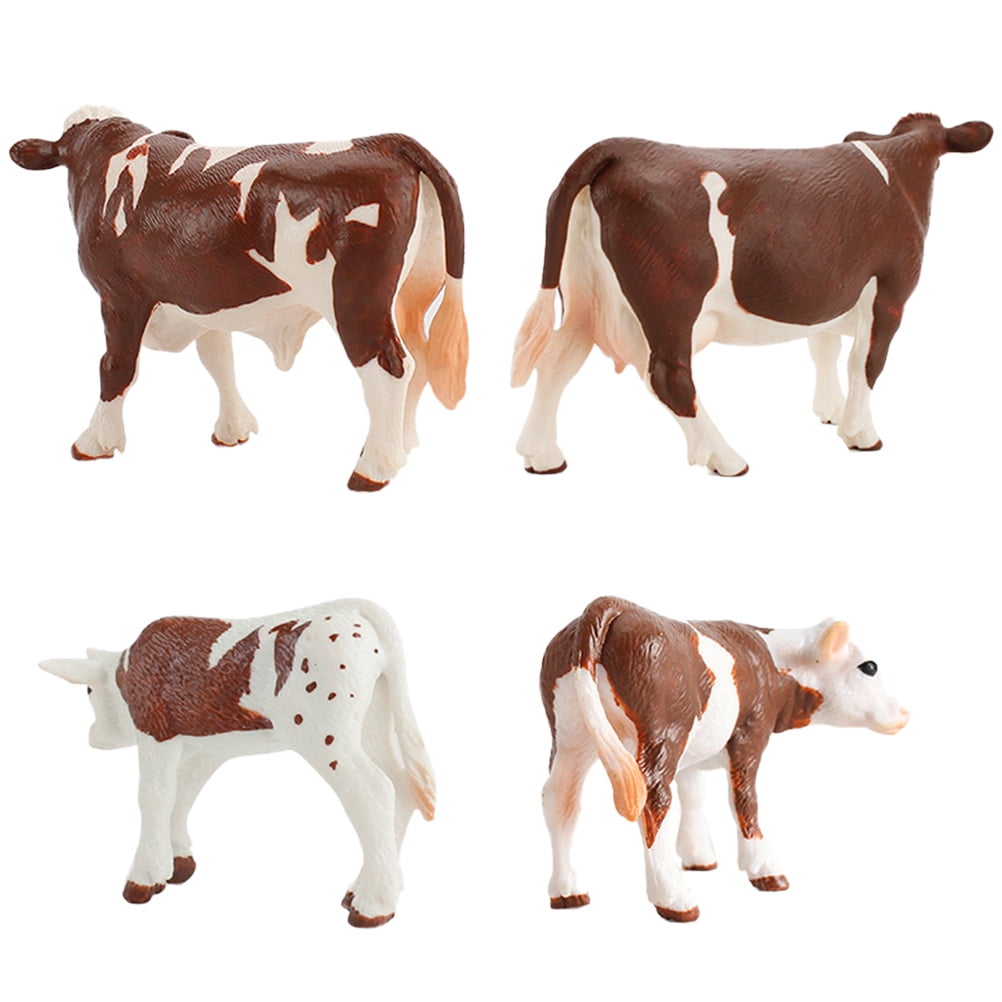 Click here for Alvinma 4pcs White Pvc Cow Suit Model Toy Set For... prices