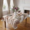 Brown White Water Ripple Table Cloth 52x70in, Waterproof Rectangle ...