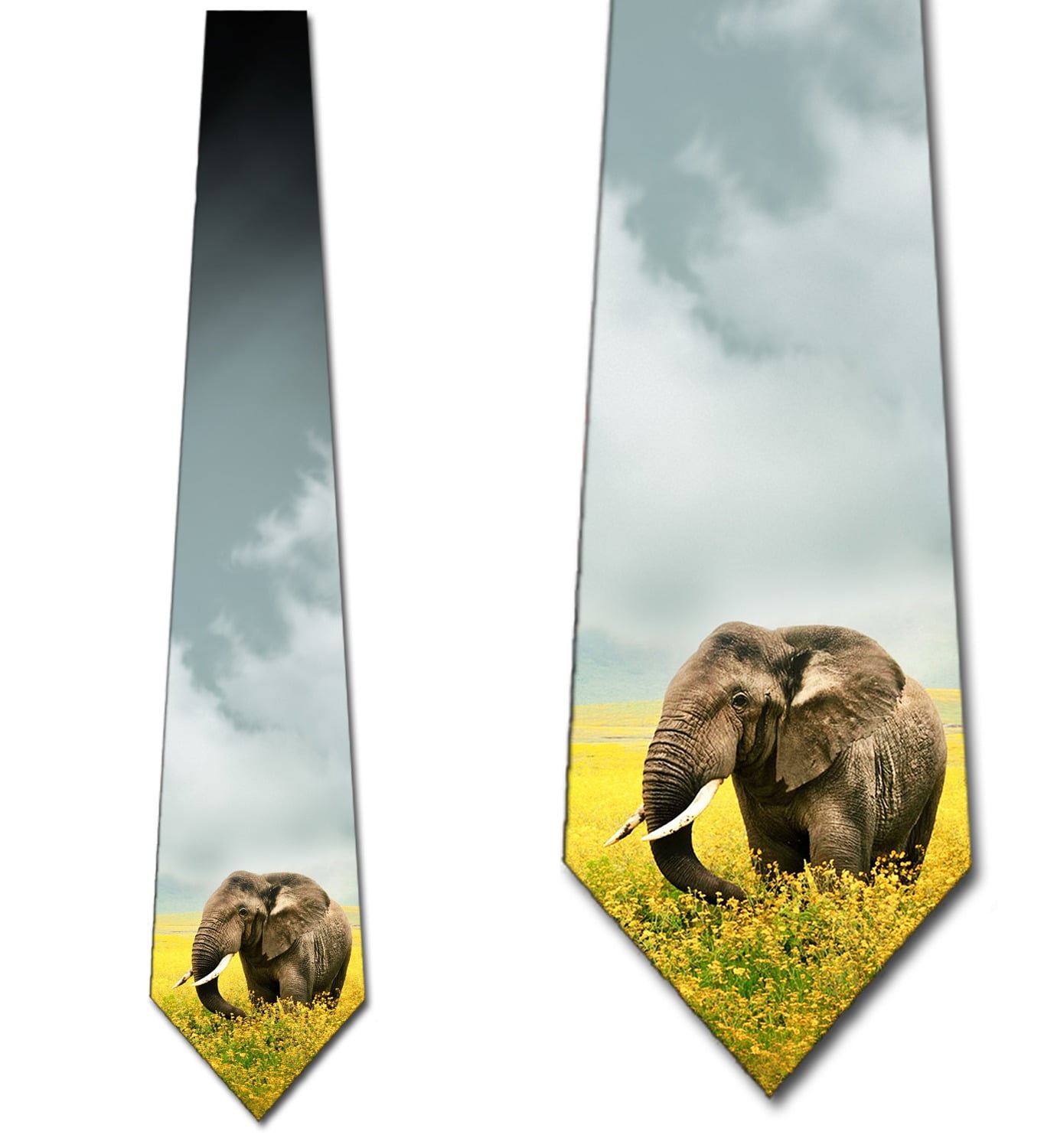 Elephant Ties Mens Animal Necktie by Three Rooker - Walmart.com