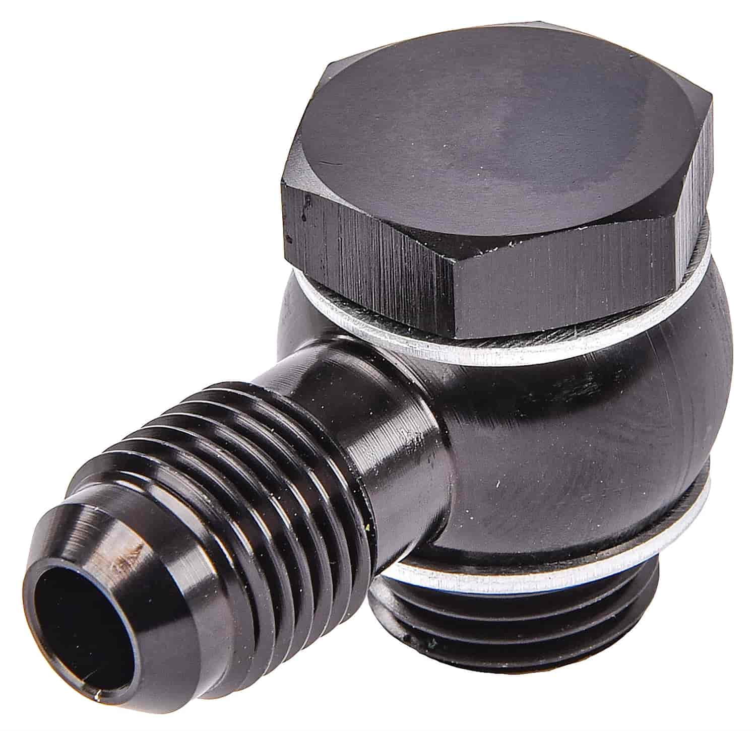 JEGS 100697 AN Banjo to Metric Bolt Adapter Fitting Black Anodized ...