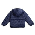 Boys Winter Puffer Jacket Kids Hooded Quilted Coat Warm Lightweight Water-Resistant with Pockets ...