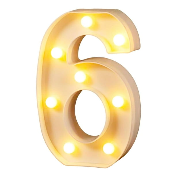 Letra y Número con Luz LED Bluelander 6 | Walmart en línea