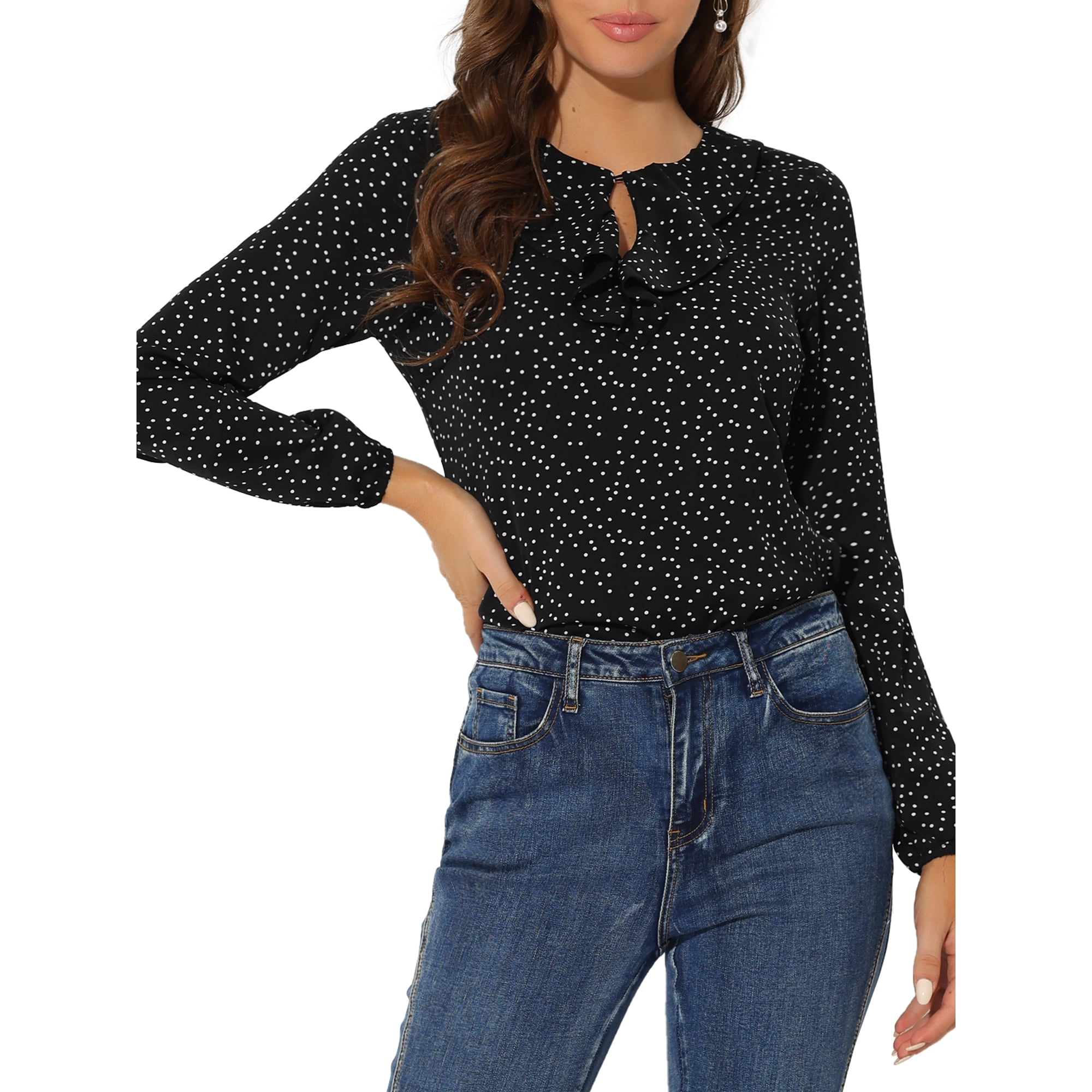Click here for Inspire Chic Womens Valentines Day Ruffle Neck Lon... prices