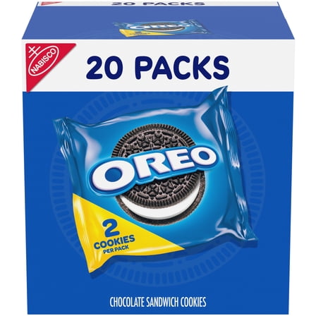 OREO Chocolate Sandwich Cookies, 20 Snack Packs (2 Cookies Per Pack ...