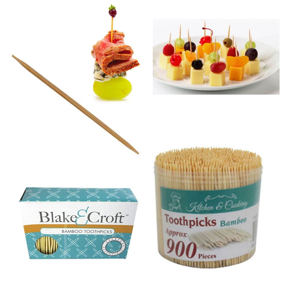 900 Bamboo Toothpick Natural Wooden Round Oral Dental Care Catering ...