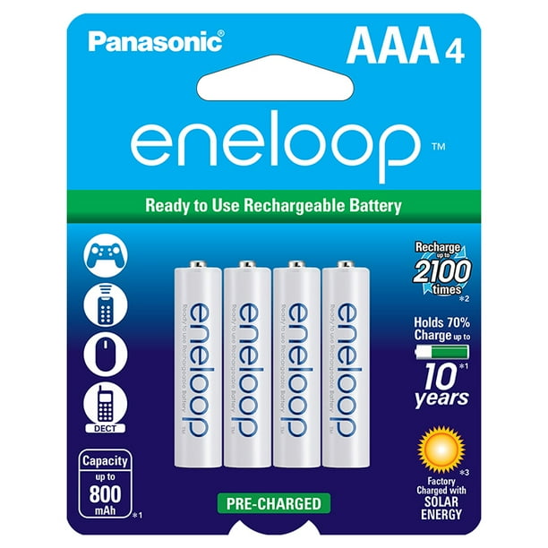 Panasonic eneloop AAA - 4 pack - Walmart.com - Walmart.com