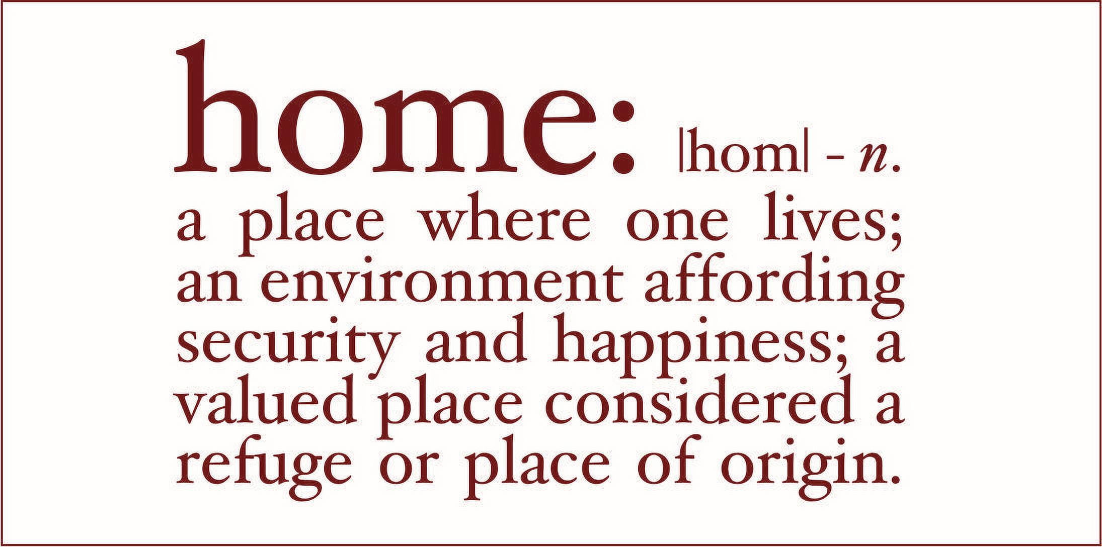 Home Definition Vinyl Decal - Large - Dark Red - Walmart.com