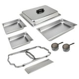 Sterno 8-Quart Stainless Steel Chafing Dish Food Warmers with Foldable ...