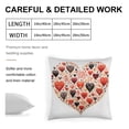 16"x16" Pillows Valentine Heart Designs Linen Cushion Case Spring ...