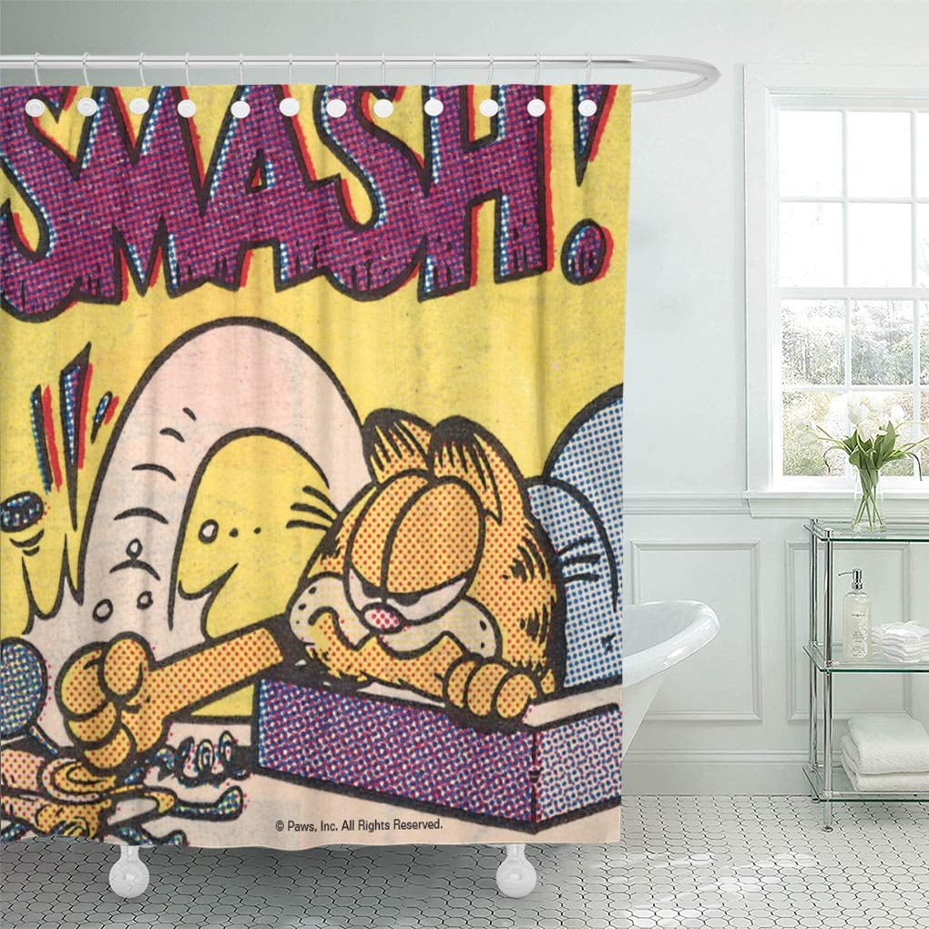 CYNLON Cat Garfield Smash Newsprint Pop Sleep Vintage Humor Funny ...
