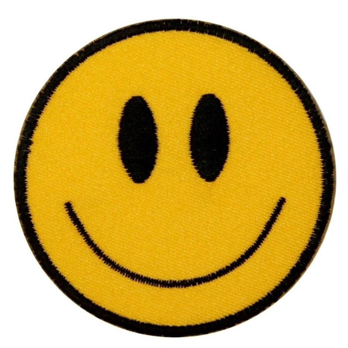 Smiley Face Patch Happy Smile Emoji Retro Hippie Embroidered Iron On ...