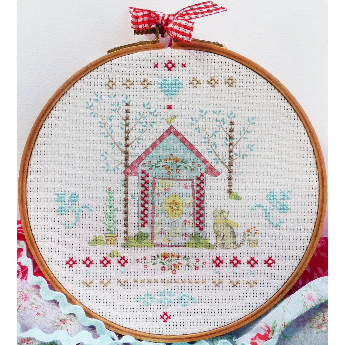 Charles Craft Counted Cross Stitch Kit 8"X8"-Tamar Home (14 Count ...