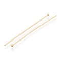 Brass Ball Head Pins Long-Lasting Plated Real 18K Gold Plated 50x0.8mm ...