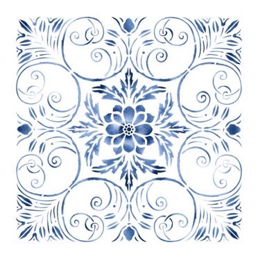 Scroll Tile Wall Stencil 3798 by Designer Stencils - Walmart.com