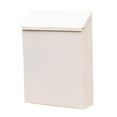 Esquirla Wall Mounted Mailbox Drop Box with Lock, Metal Postbox, White ...