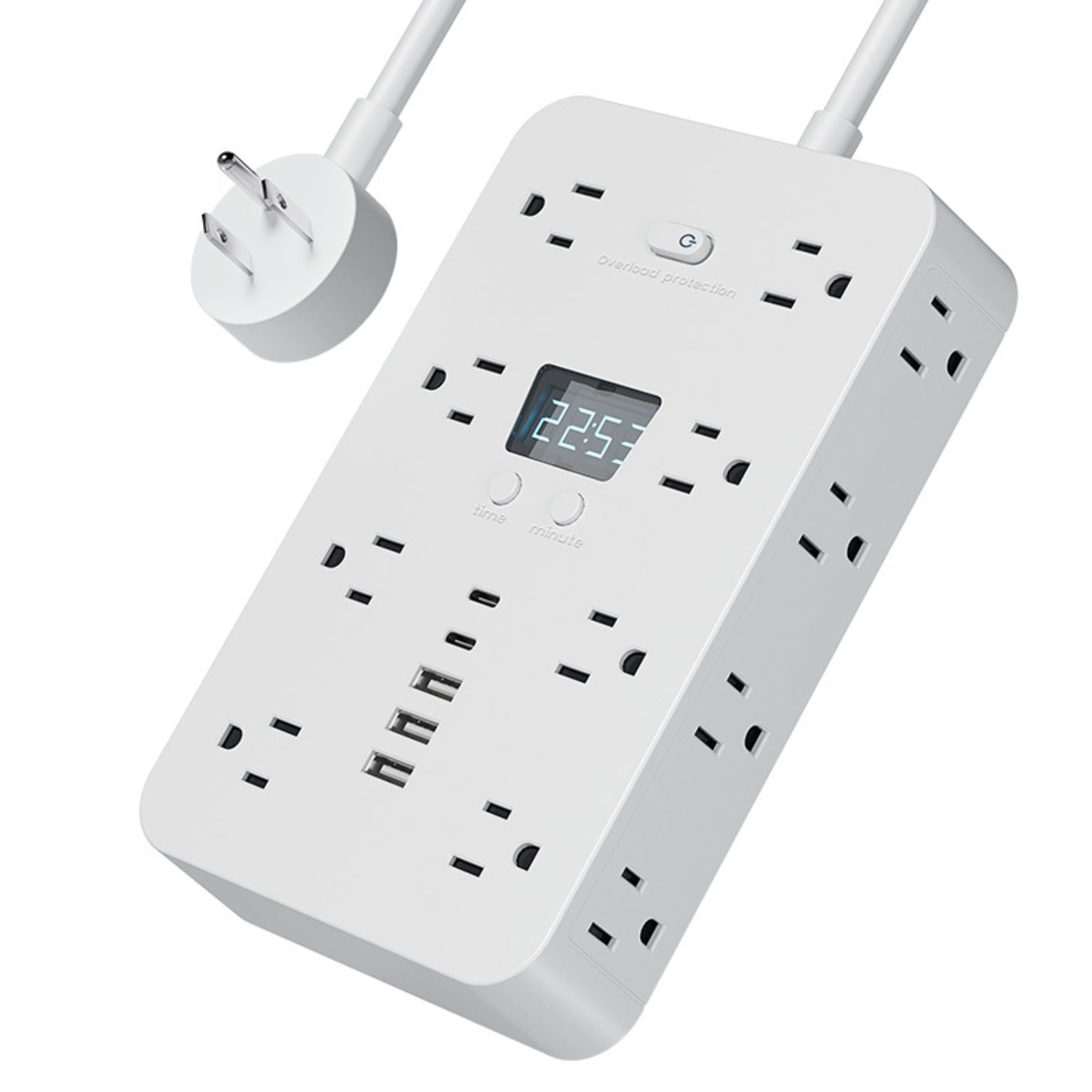 Regleta de Carga Rápida USB con 16 Tomas y Diseño de Enchufe Doble ...