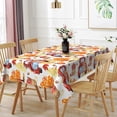 60x84 Inch Fall Tablecloth Red Vintage Truck Pumpkin Maple Leaf ...