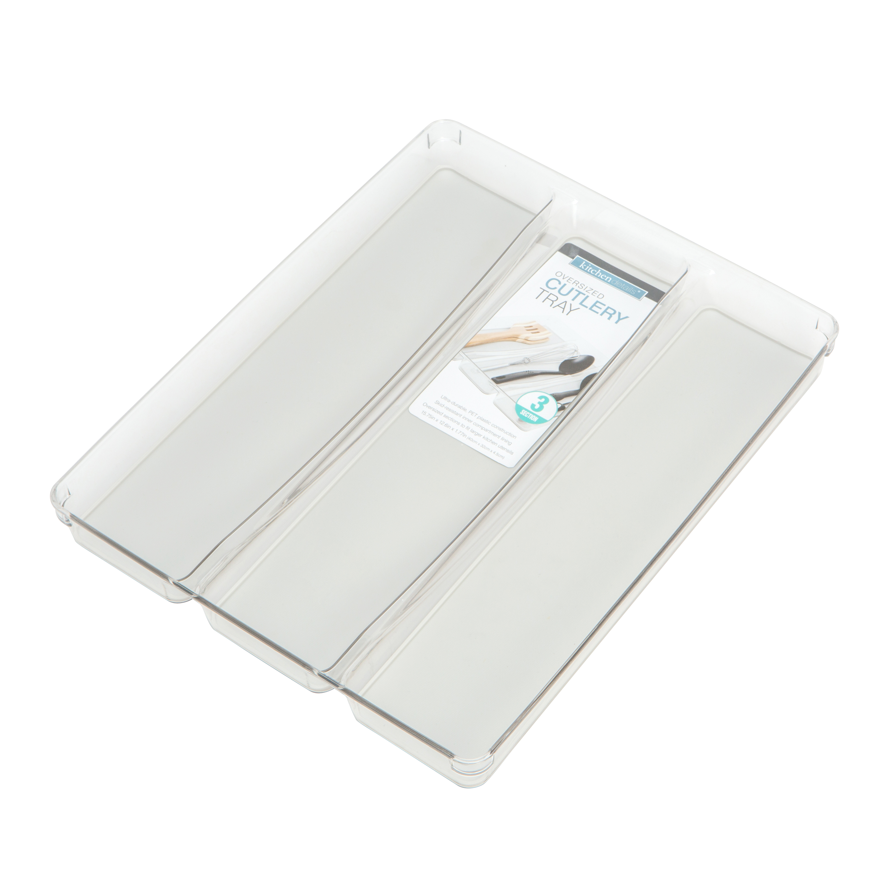 Kitchen Details 3 Compartment Cutlery Tray - Walmart.com