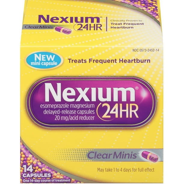 Nexium 24HR Clear Minis Acid Reducers Capsules, 20mg 14 ea (Pack of 3 ...