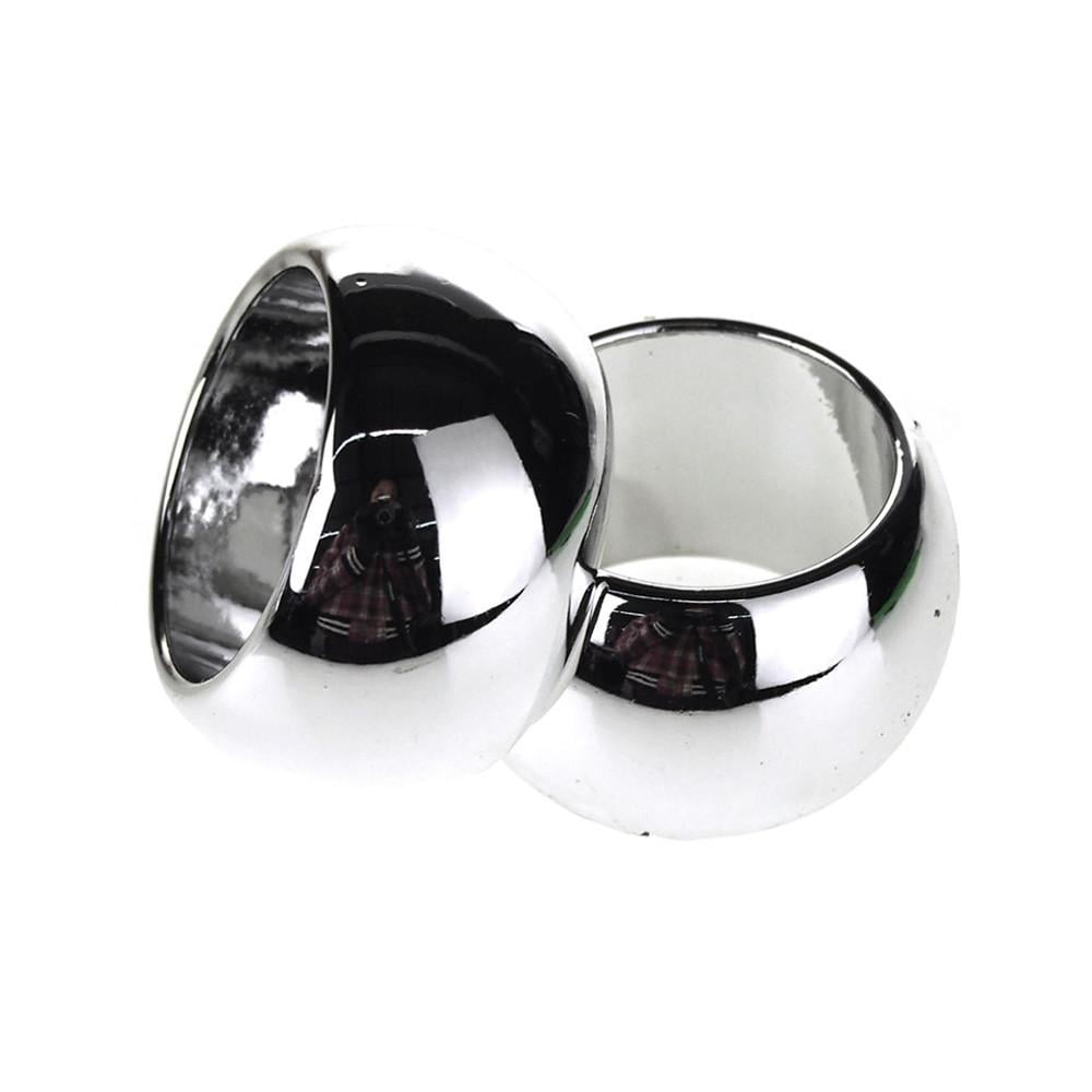 Plastic Ring Napkin Holder, Round, 6-Piece, Silver - Walmart.com