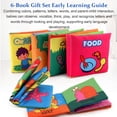 Soft Cloth Books for Babies 6-Pack, Crinkle & Squeaky Fabric Baby Books ...