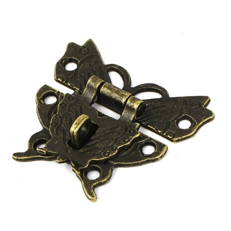 Wooden Box Butterfly Shape Zinc Alloy Hasp Lock Latch Clasp 50x45mm ...