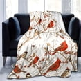 Christmas Cardinal Flannel Blanket - Soft Warm Polyester Throw with Red ...