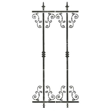 Vertical Scroll Wall Stencil SKU #3386 by Designer Stencils - Walmart.com