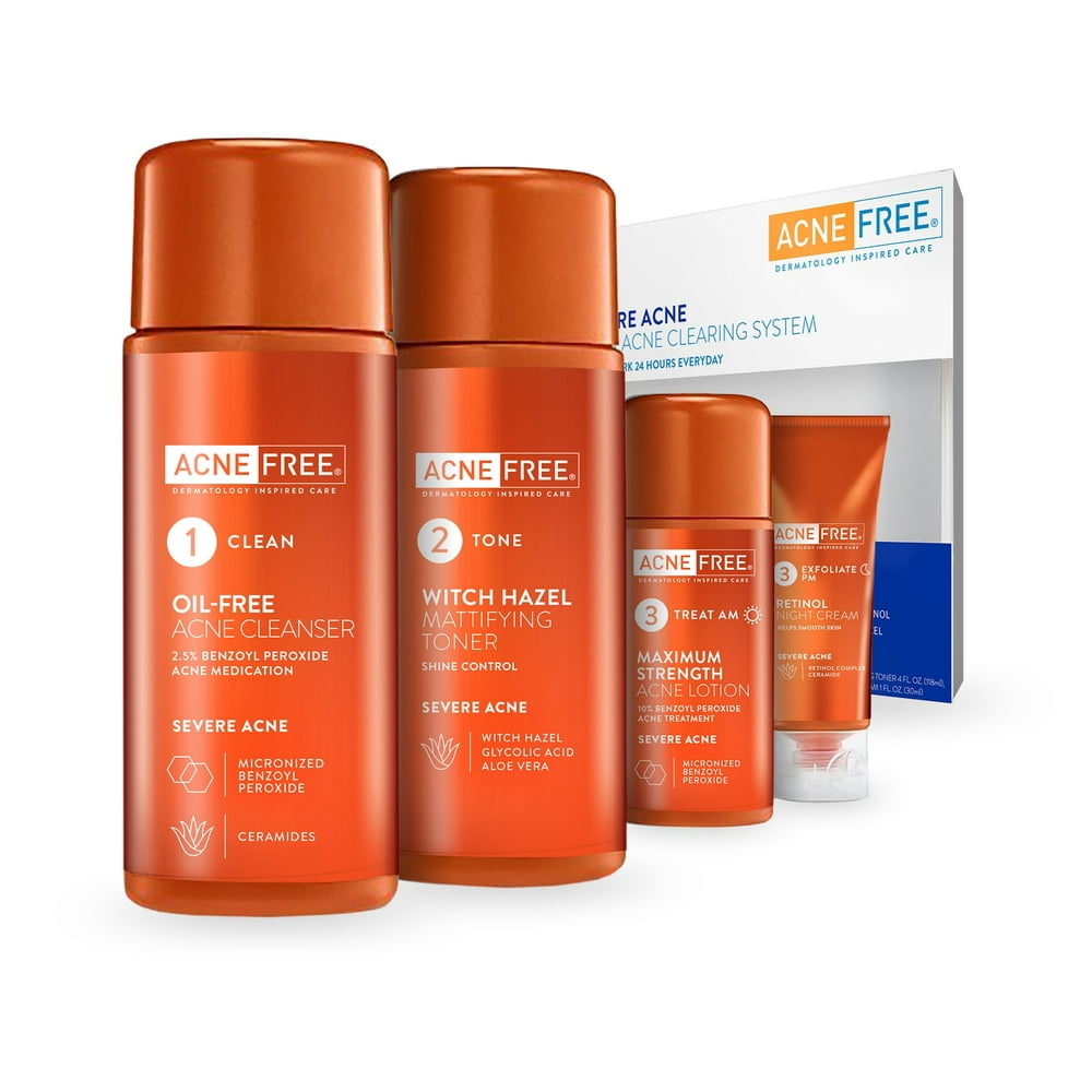 AcneFree 24 Hour Acne Clearing System For Severe Acne With Benzoyl acnefree-24-hour-acne-clearing-system-for-severe-acne-with-benzoyl