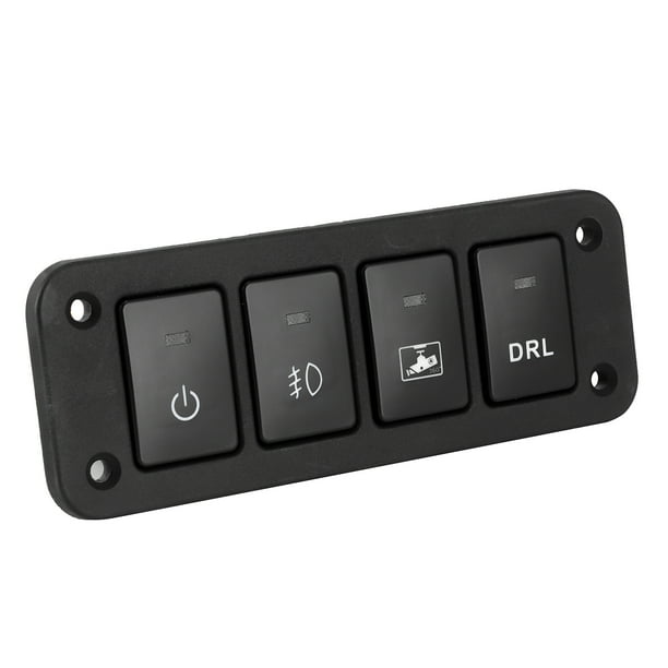 Gang Switch,4 Gang Switch Panel Switch Panel Car LED Button Panel Built ...
